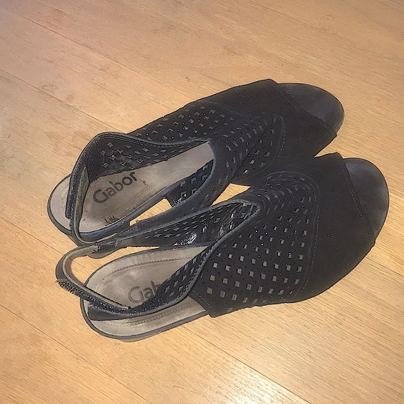 Gabor | Shoes | Gabor Black Block Heel Size 9 | Poshmark